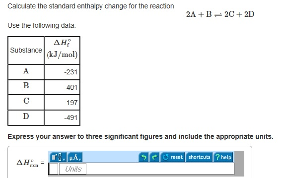 Solved Calculate the standard enthalpy change for the | Chegg.com