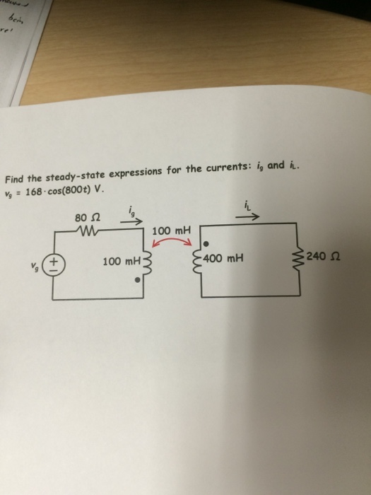 Solved Find the steady-state expressions for the currents, | Chegg.com