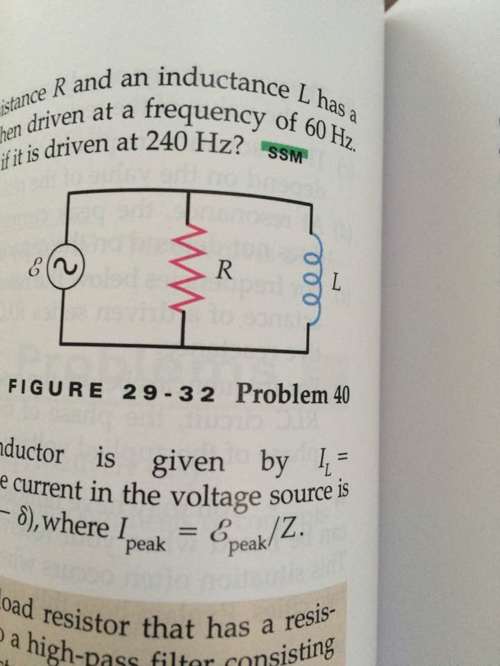 Solved A Resistor And An Inductor Are Connected In Parallel