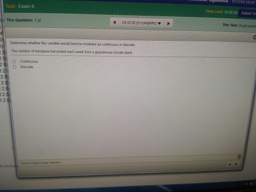 Solved Determine whether the variables would best be modeled | Chegg.com