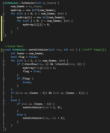 Create a round robin tournament schduler. Write a C++ | Chegg.com