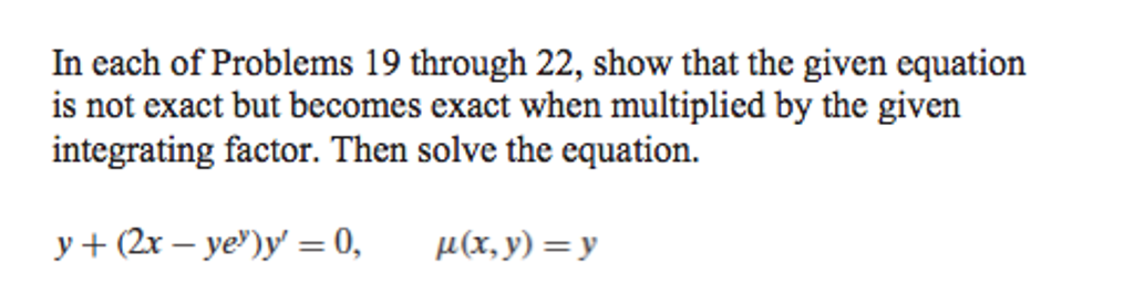 Solved In each of Problems 19 through 22, show that the | Chegg.com
