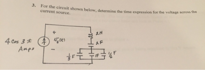 Solved For the circuit shown below, determine the time | Chegg.com