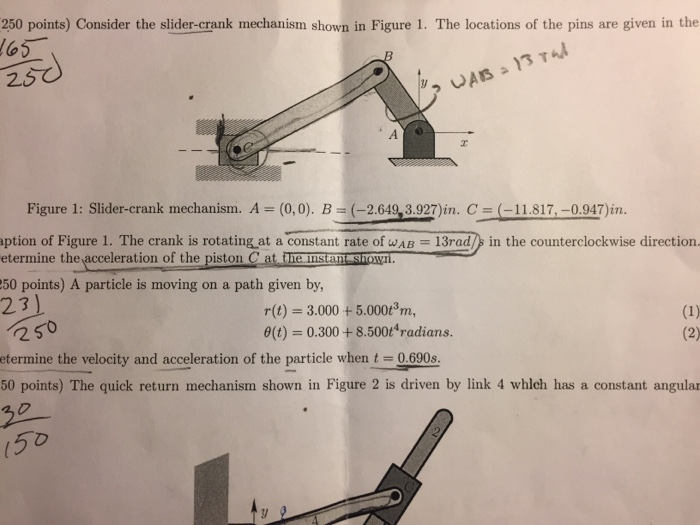 Solved Consider the slider-crank mechanism shown in Figure | Chegg.com