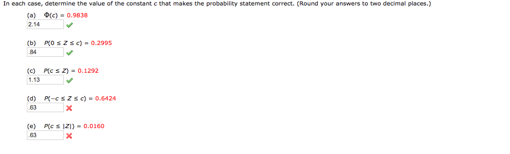 Solved In Each Case Determine The Value Of The Constant C