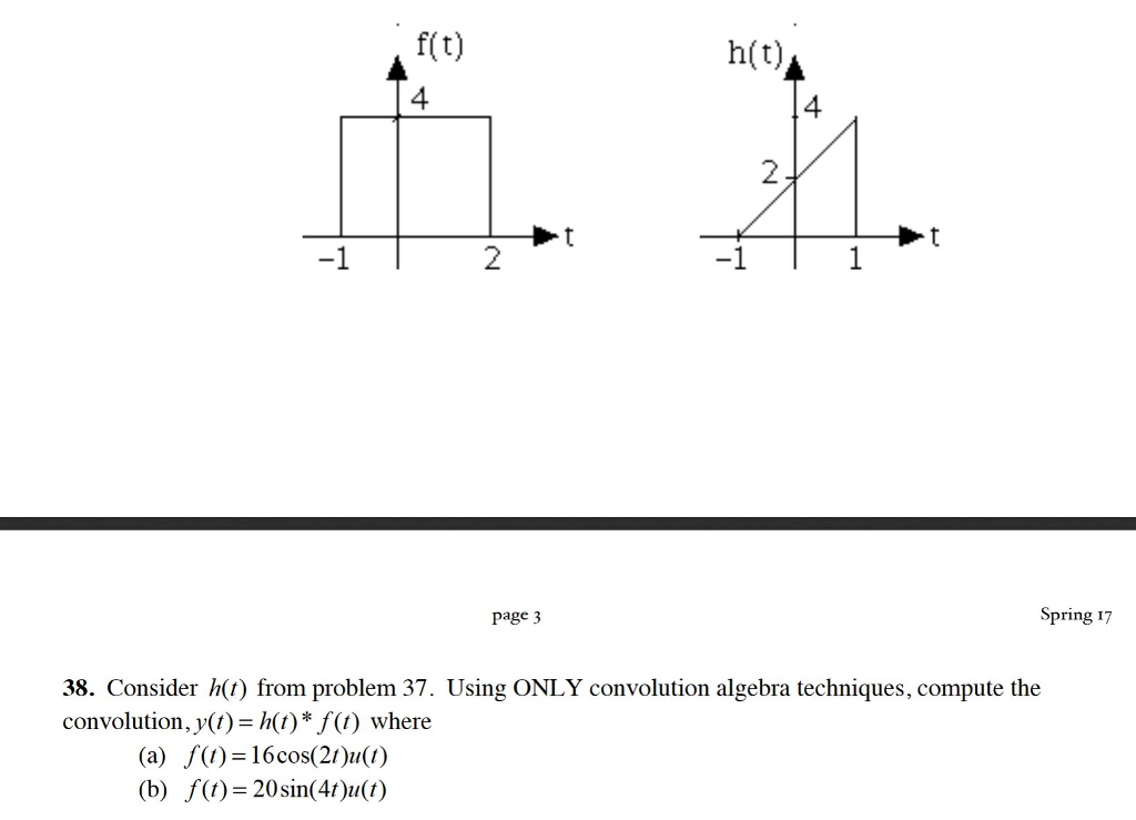 Solved Consider h(t) from problem 37. Using ONLY | Chegg.com