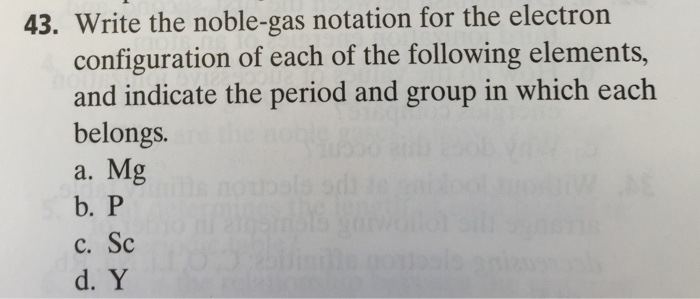 Solved Write the noble-gas notation for the electron | Chegg.com
