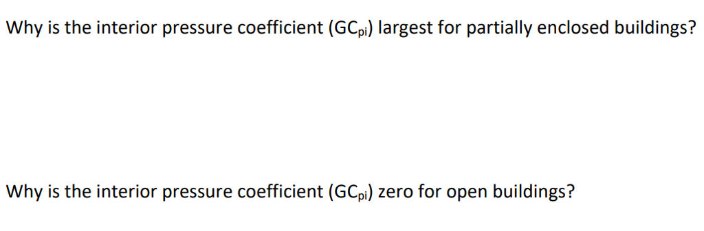 Solved Why is the interior pressure coefficient (GC_pi) | Chegg.com