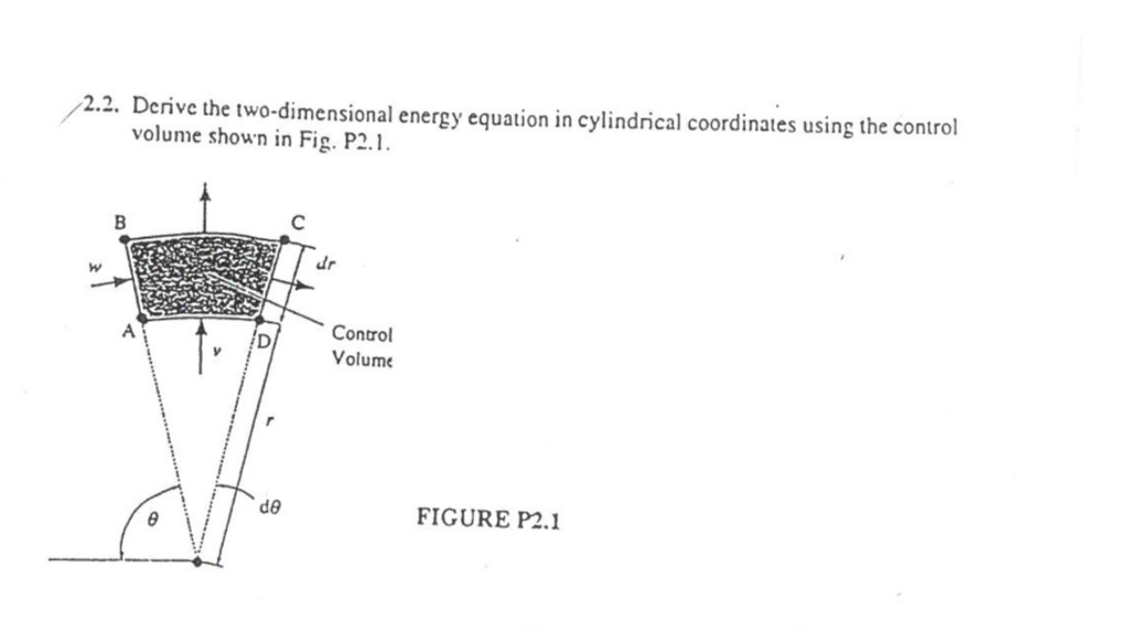 Solved cylindrical coordinates using the control volume | Chegg.com