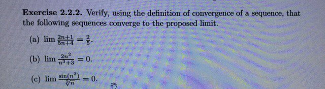 Solved Verify, using the definition of convergence of a | Chegg.com