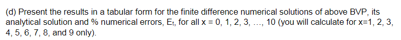 Solved Problem#2-38 points-Numerical Solution of BVP (a) Use | Chegg.com