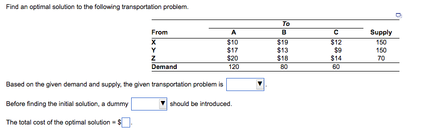 Solved Find an optimal solution to the following | Chegg.com
