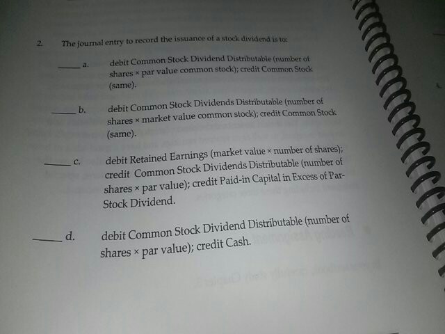 Solved The journal entry to record the issuance of a stock | Chegg.com