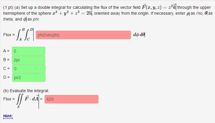 Solved Set up a double integral for calculating the flux of | Chegg.com