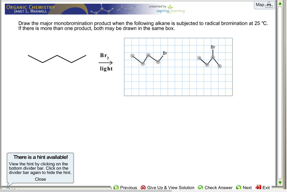 Solved Draw the major monobromination product when the | Chegg.com