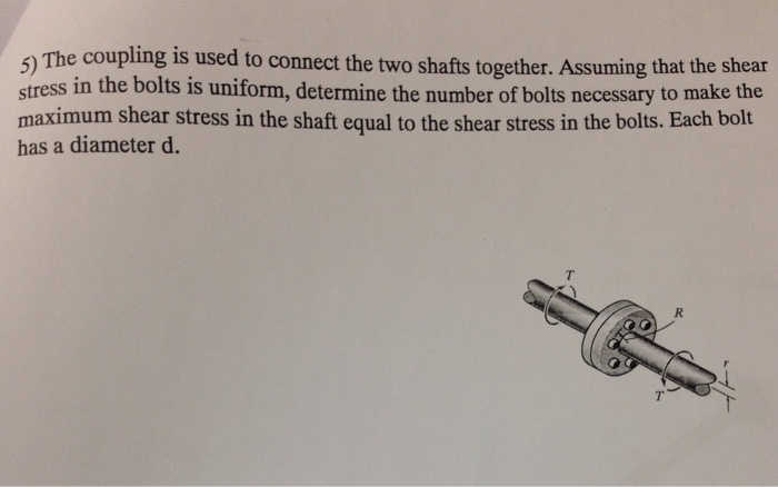 Solved The coupling is used to connect the two shafts | Chegg.com
