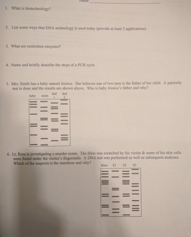 Solved What is biotechnology? List some ways that DNA | Chegg.com