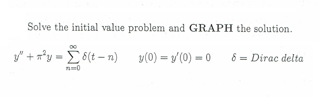 Solved Solve the initial value problem and GRAPH the | Chegg.com