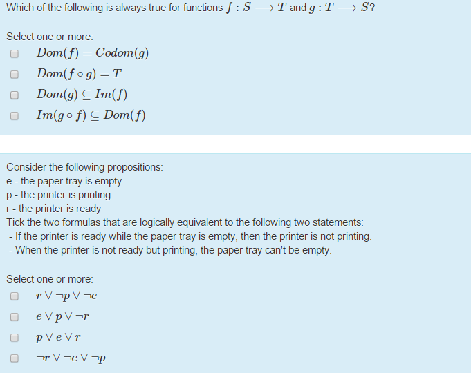 Solved Which of the following is always true for functions f | Chegg.com