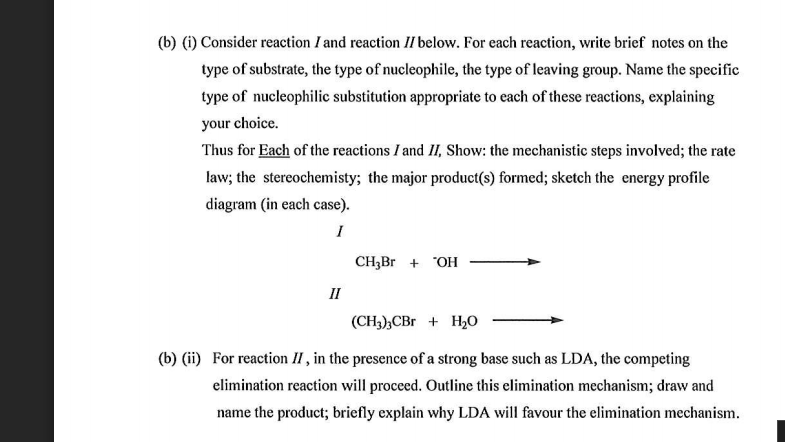 Solved Consider reaction I and reaction II below. For each | Chegg.com Solved Consider reaction I and reaction II below. For each | Chegg.com