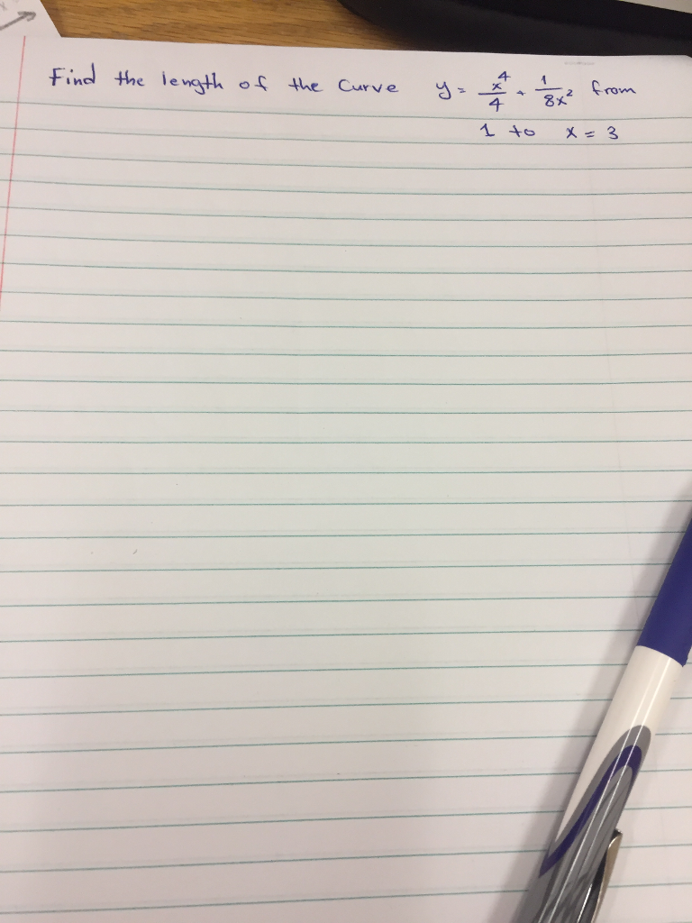 Solved Find the length of the curve y = x^4/4 +1/8x^2 from 1 | Chegg.com