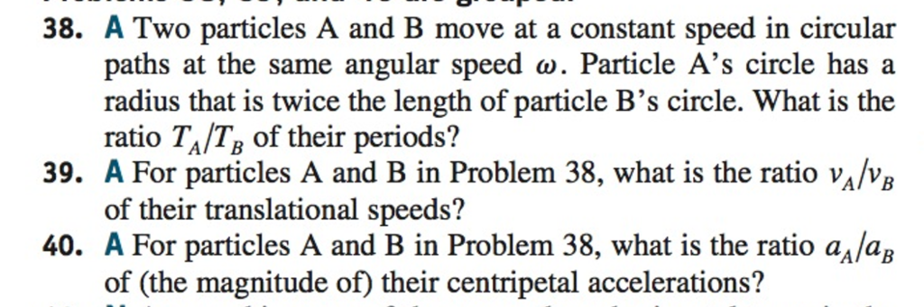 Solved 38. A Two particles A and B move at a constant speed | Chegg.com