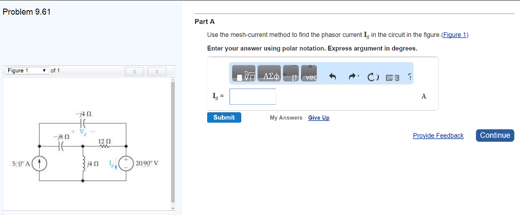 Solved Use the mesh-current method to find the phasor | Chegg.com
