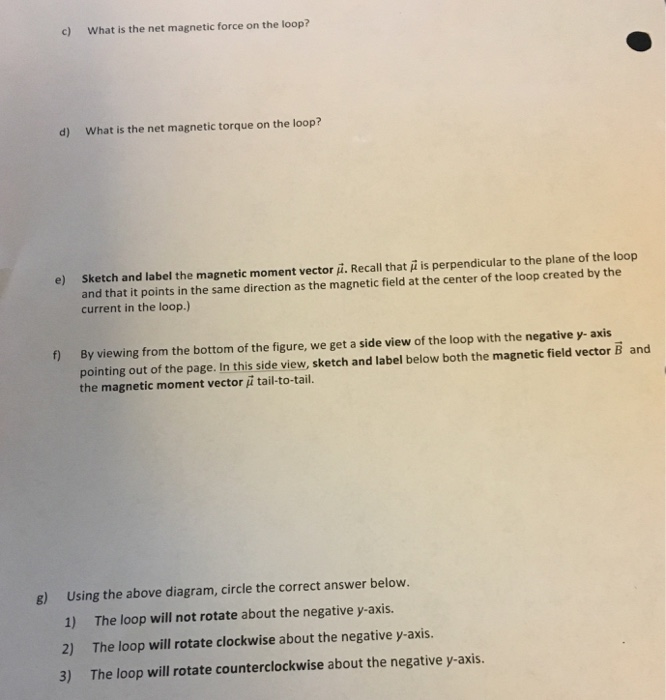 Solved Torque on a Rectangular Current Loop in a Magnetic | Chegg.com
