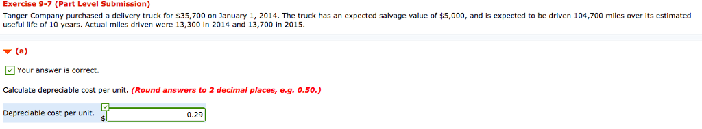 Solved Exercise 9-7 (Part Level Submission) Tanger Company | Chegg.com
