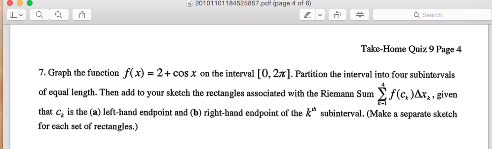 Solved Graph the function f(x) = 2 + COS x on the interval | Chegg.com