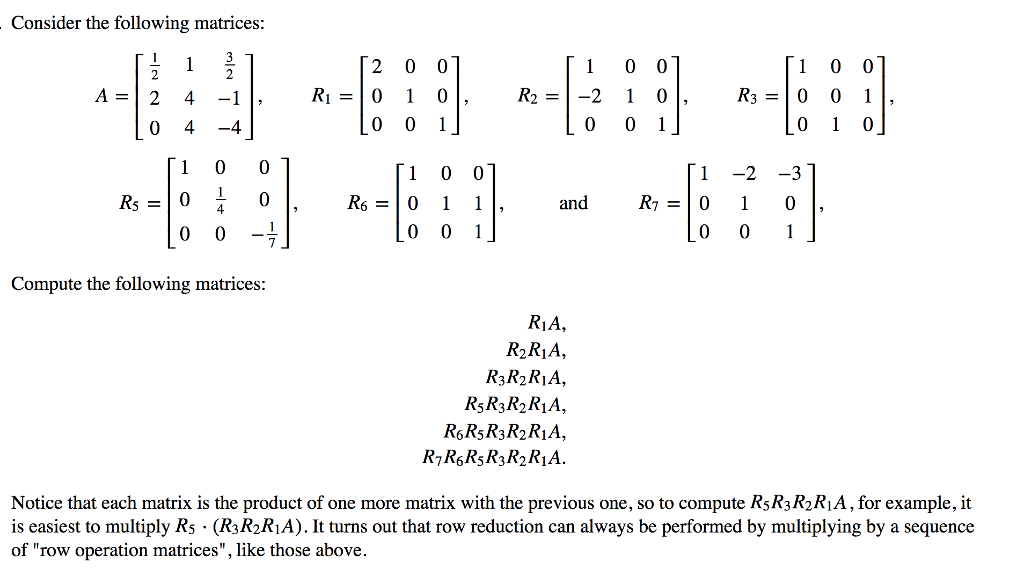 Solved Consider the following matrices 10 0 1 0 (0 A=12 4-1 | Chegg.com