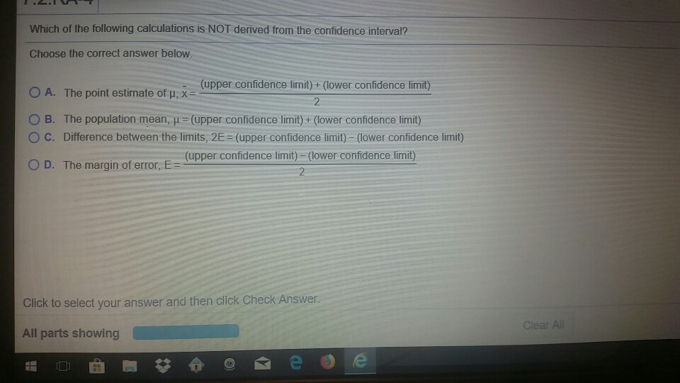 Solved Which of the following calculations is NOT derived | Chegg.com