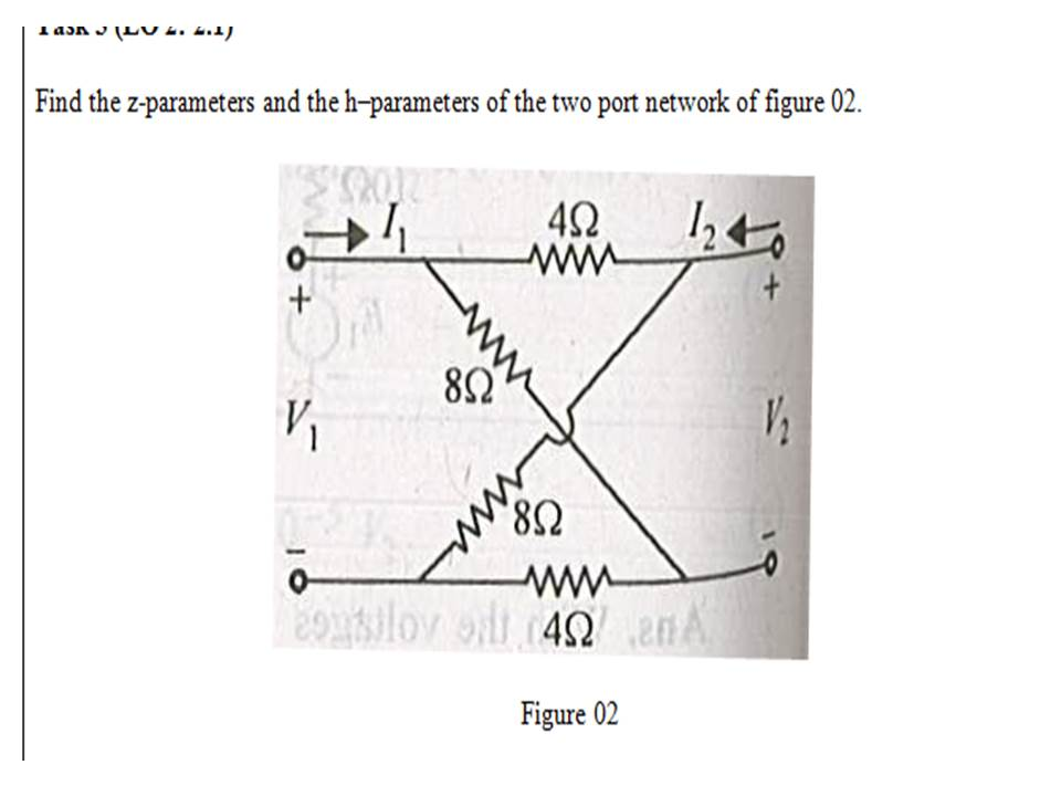 Solved Find the z-parameters and the h-parameter of the two | Chegg.com