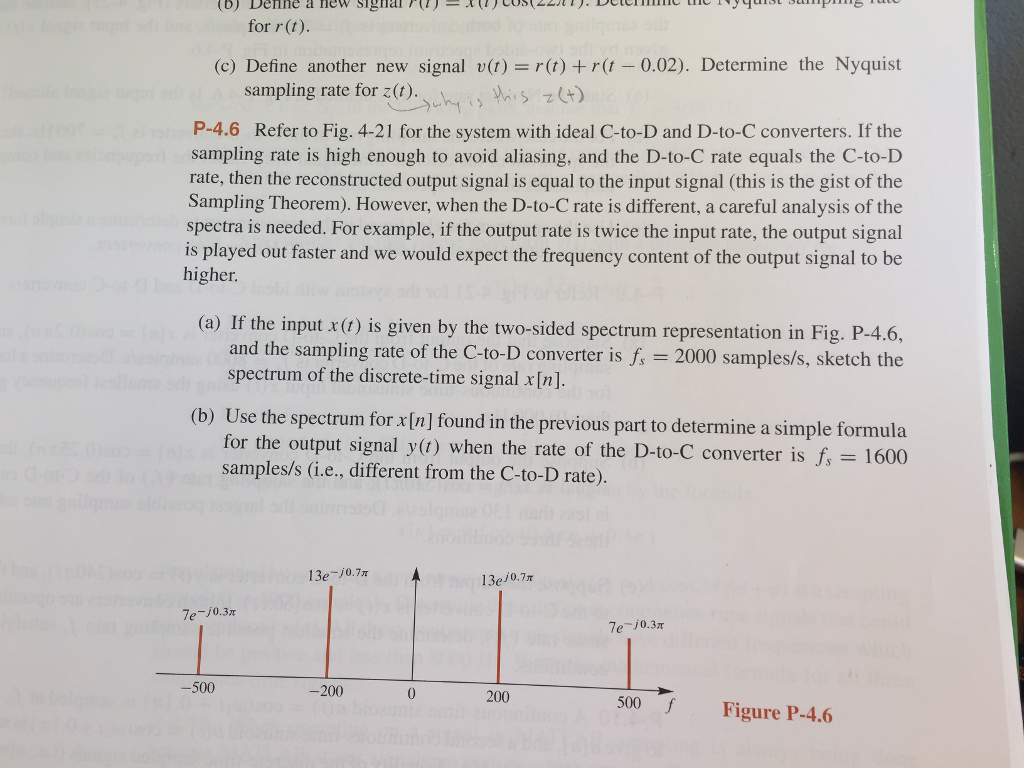 Solved for r (t). (c) Define another new signal | Chegg.com