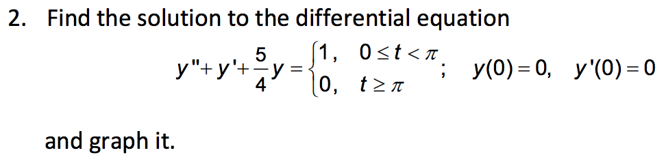 Solved 2. Find the solution to the differential equation and | Chegg.com