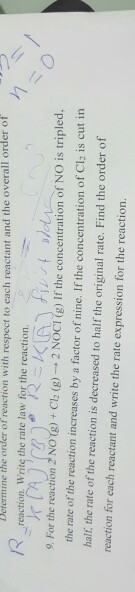 Solved Determine the order of reaction with respect to each | Chegg.com