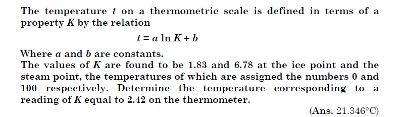 Solved The temperature t on a thermometric scale is defined | Chegg.com