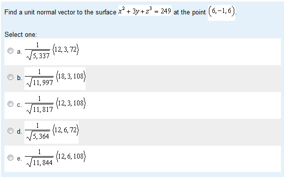 Solved Find a unit normal vector to the surface x^2 + 3y+z^3 | Chegg.com