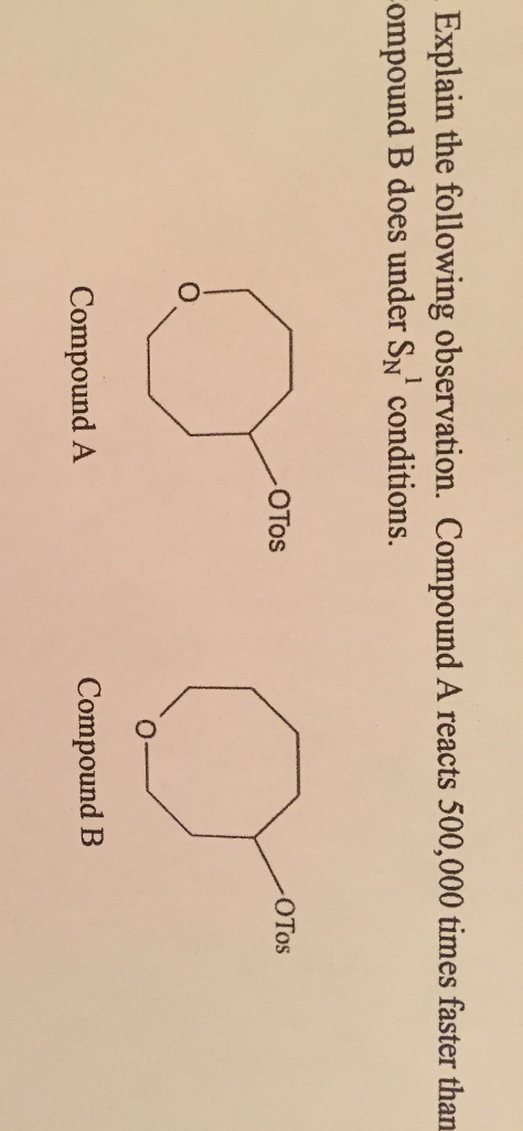 Solved Explain the following observation. Compound A reacts | Chegg.com