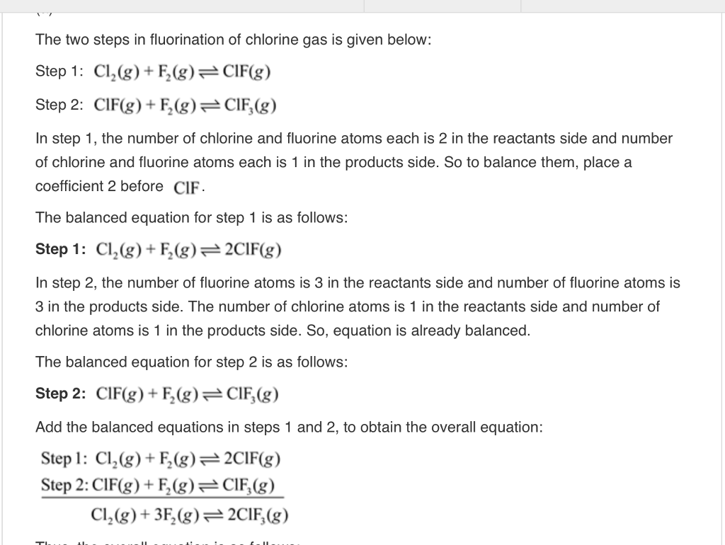 Solved how do we end up with 3F2 on our reactants side after | Chegg.com