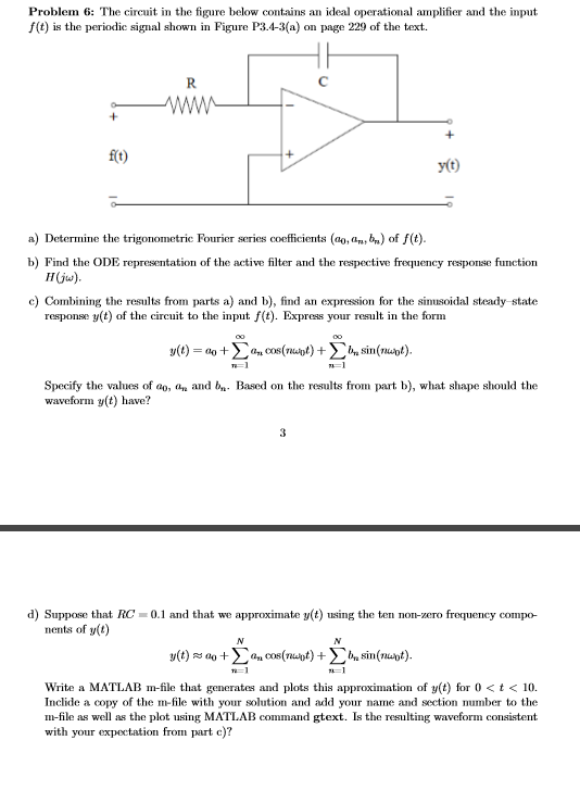 Solved Problem 6: The circuit in the figure below contains | Chegg.com