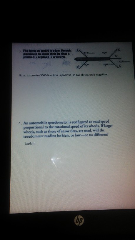 Solved Note: torque in CCW direction is positive, in CW | Chegg.com