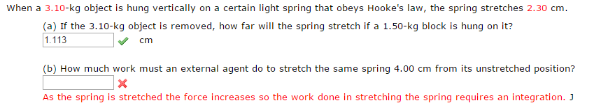 Solved When a-kg object is hung vertically on a certain | Chegg.com