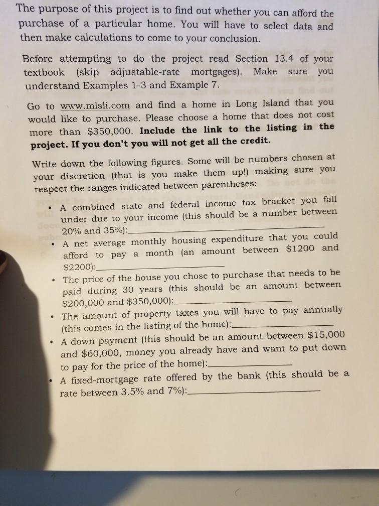 The purpose of this project is to find out whether | Chegg.com