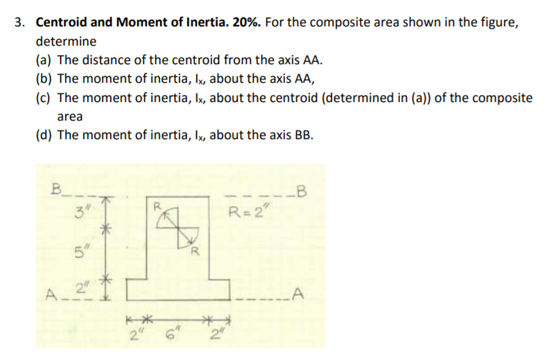 Solved Centroid and Moment of Inertia. For the composite | Chegg.com