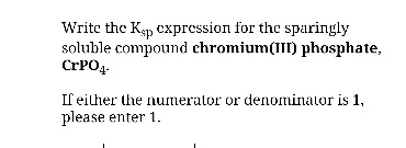 Solved Write the K_sp expression for the sparingly soluble | Chegg.com