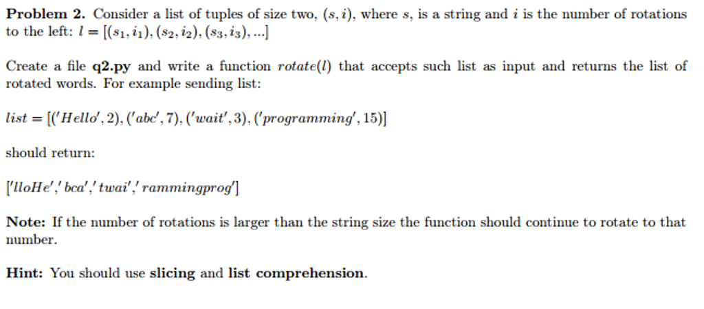 Solved Consider a list of tuples of size two, (s, i), where | Chegg.com