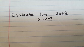Solved Evaluate lim_x rightarrow -3 3x + 2 | Chegg.com