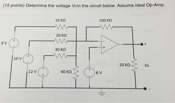 Solved (15 points) Determine the voltage V0 in the circuit | Chegg.com