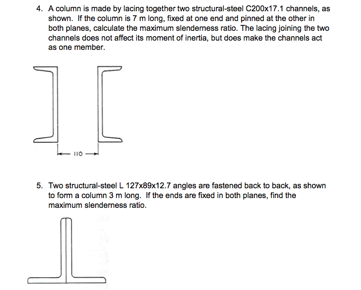 Solved 4. A column is made by lacing together two | Chegg.com